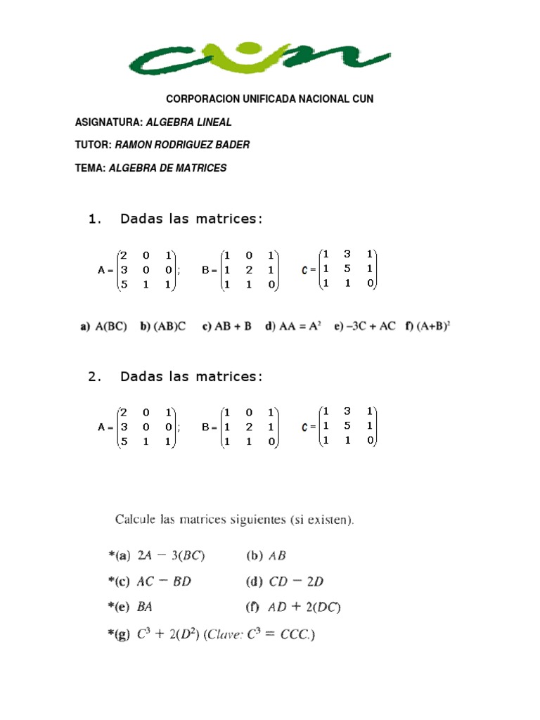 Multiplicacion de Matrices | PDF