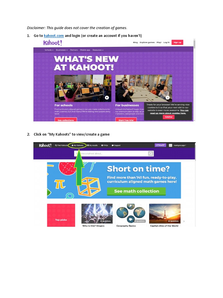 A Guide On Kahoot | PDF