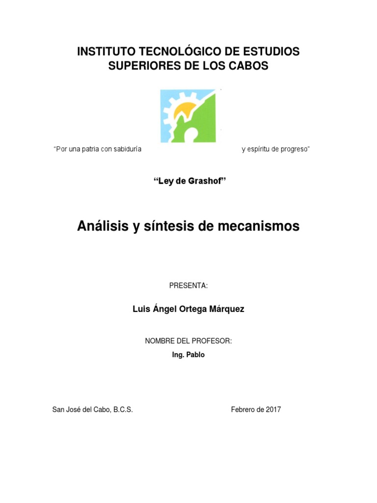 Inversion de Grashof | PDF | Cinemática | Mecánica