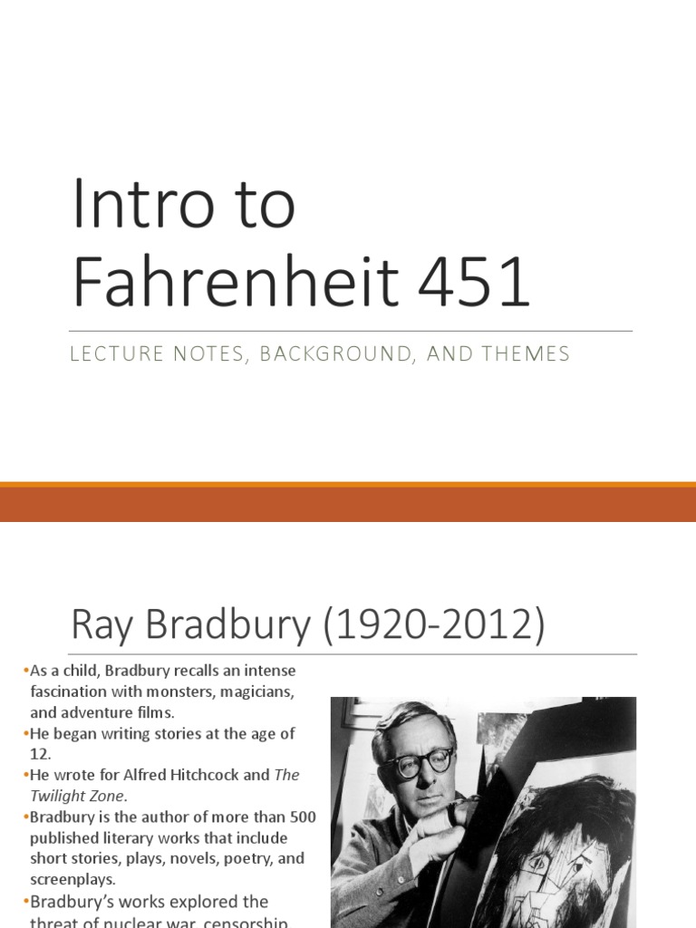 F451 Introductory | PDF | Dystopia | Ray Bradbury