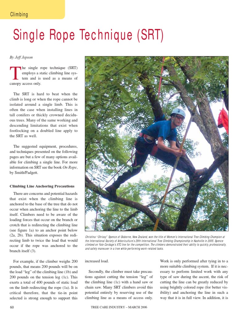 Single Rope Technique SRT | PDF | Rope | Rock Climbing