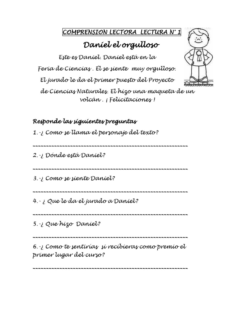 Comprension Lectora Lectura N°1 | PDF