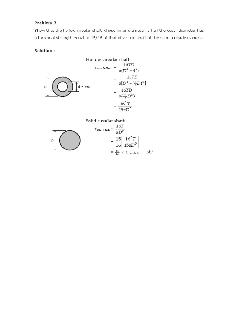 Determining Torsional Strength, Shear Stress, Angular Deformation, and ...