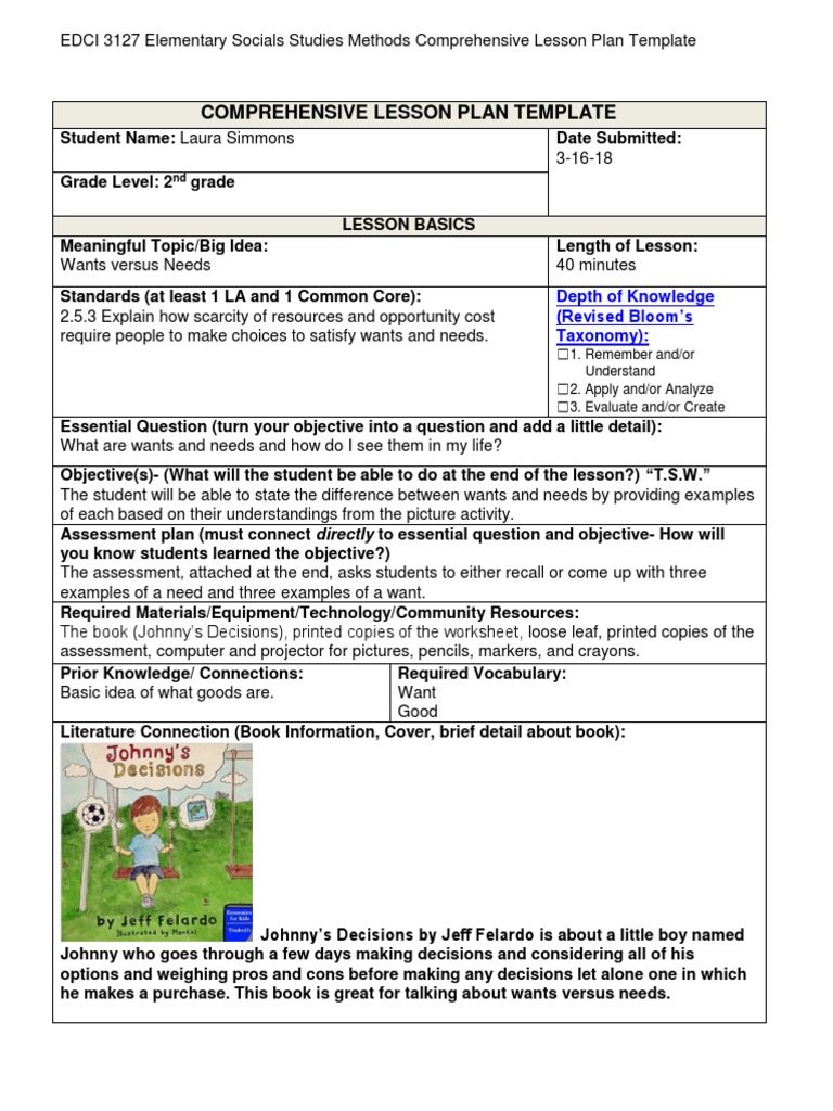 c3 Template Lesson Plan 1 | PDF | Lesson Plan | Educational Assessment
