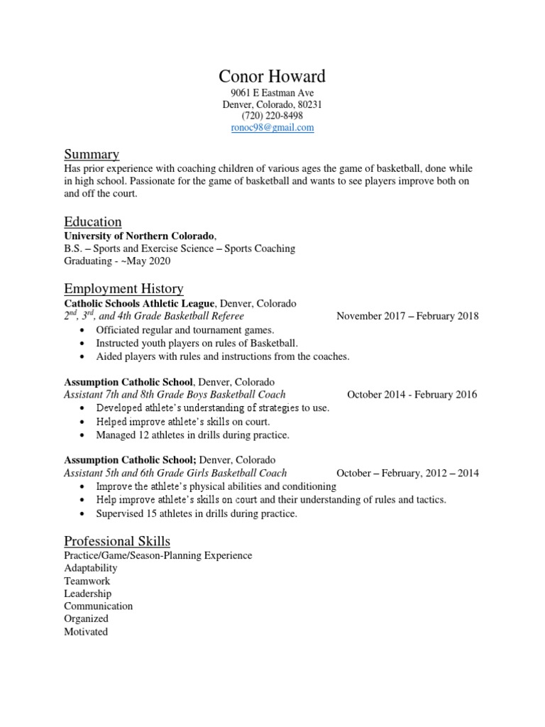 Conor Howard: University of Northern Colorado | PDF