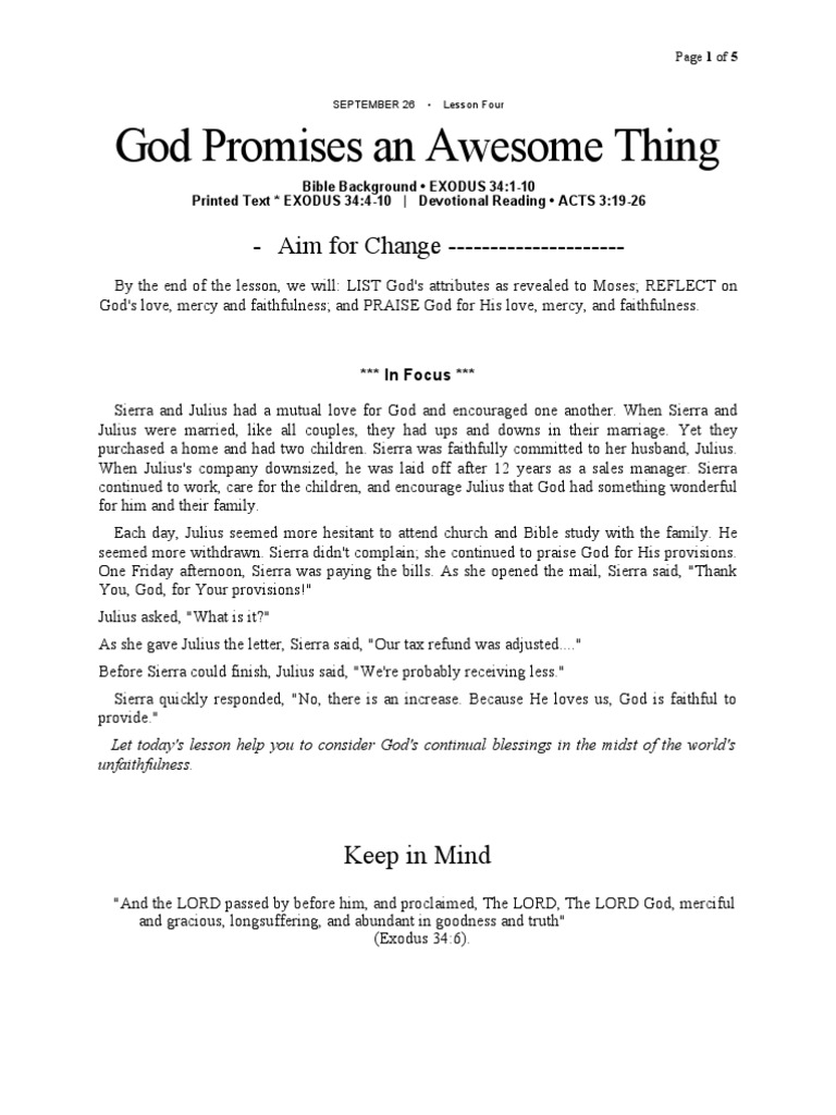 Hope - Hour of Power Enrichment - The Inescapable God - Lesson 4 - Sept ...