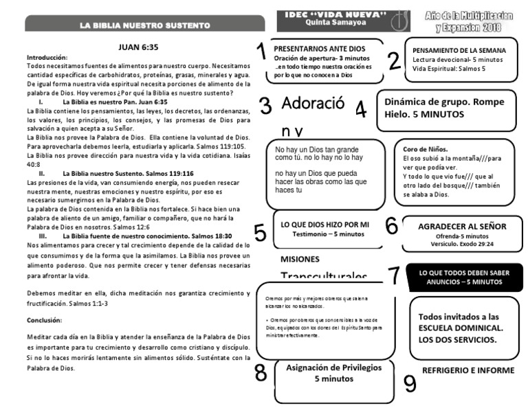 Modelo Bosquejo 2018 Formato 2018 | PDF | Salmos | Dios