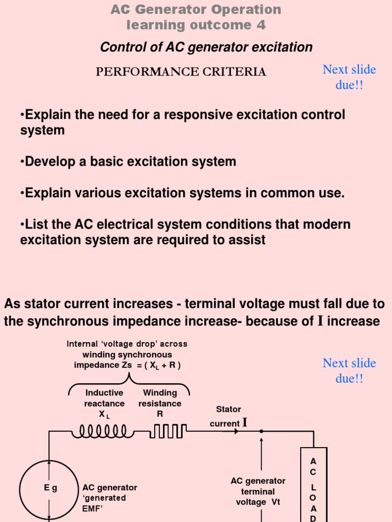 Control of AC Generator Excitation: Performance Criteria | PDF | Rectifier | Alternating Current