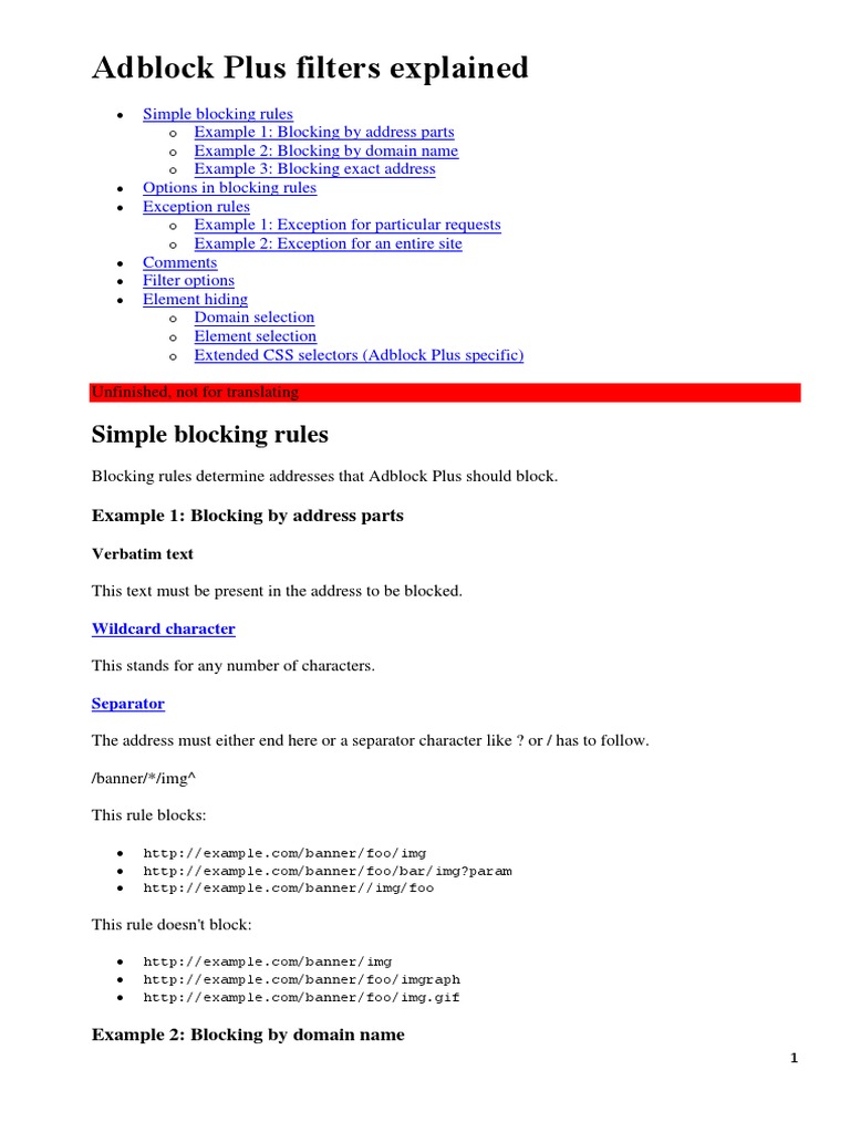 Adblock Plus Filters Explained | PDF | Cascading Style Sheets | World ...