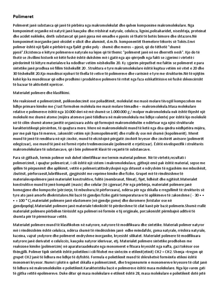 Polimeret | PDF