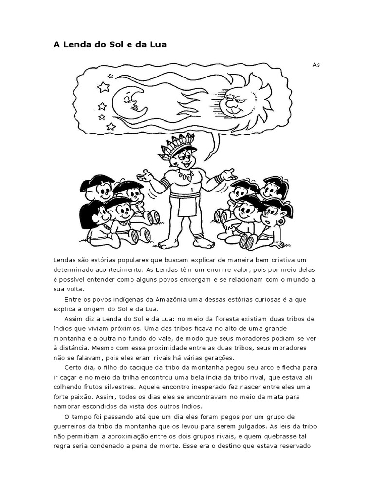 A Lenda Do Sol e Da Lua | PDF | Lua | Céu