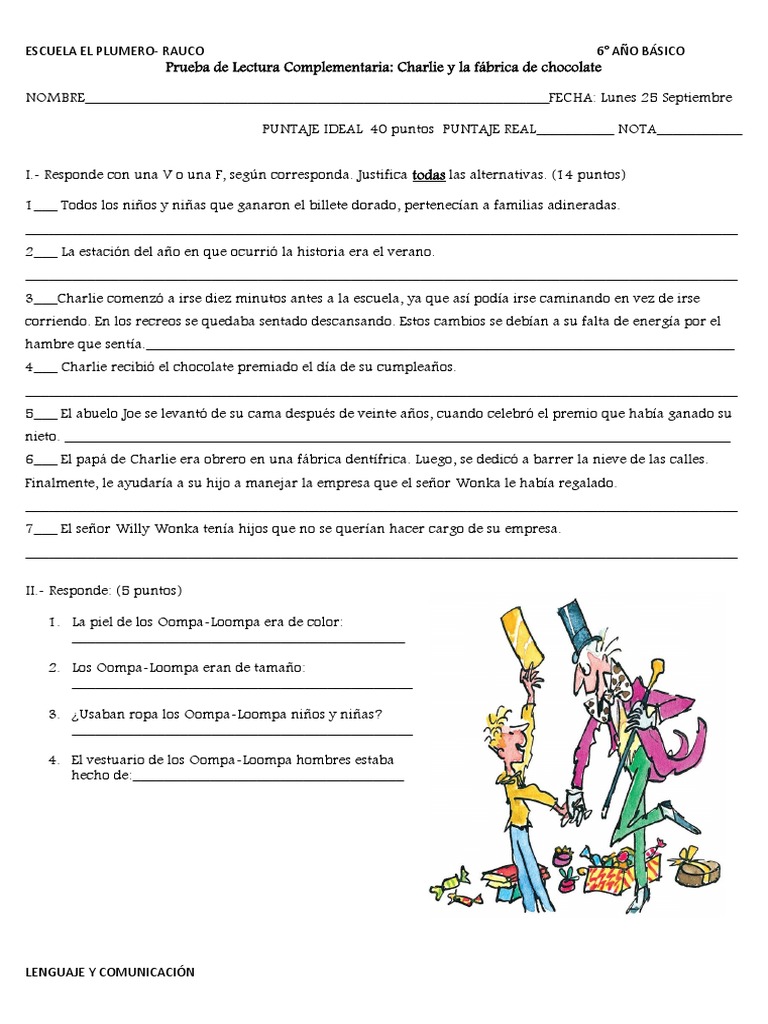 Charlie y La Fábrica de Chocolates | PDF