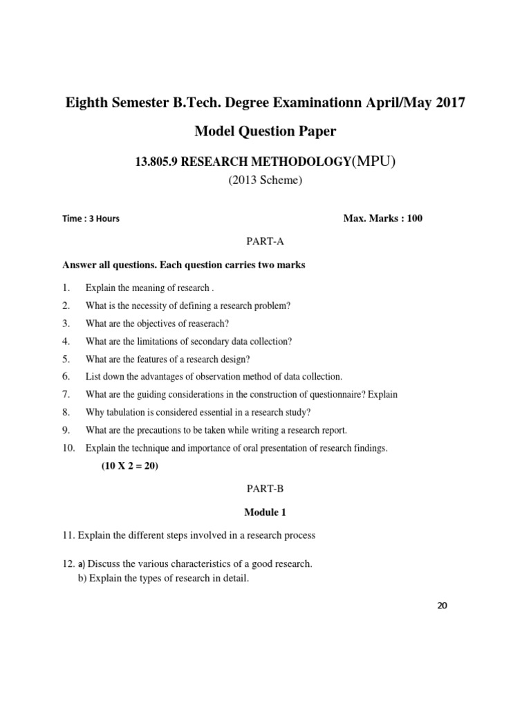 Eighth Semester B.Tech. Degree Examinationn April/May 2017 Model ...