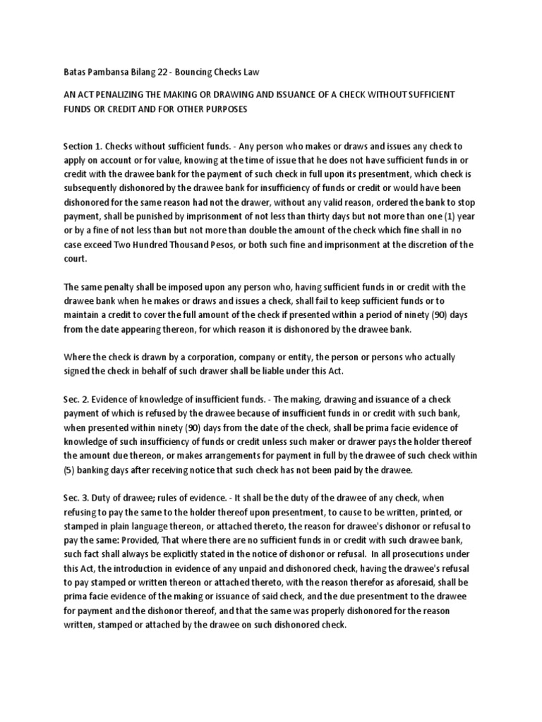 Bouncing Checks | PDF | Cheque | Fine (Penalty)