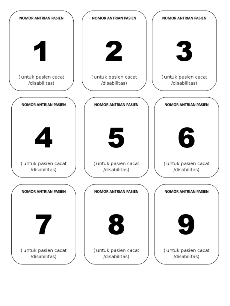 Nomor Antrian Loket | PDF