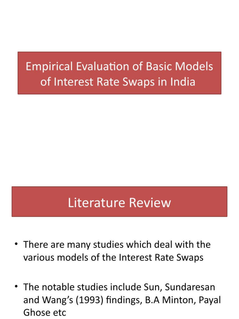 Valuation of IR Swap Models in India | PDF | Swap (Finance) | Bonds ...