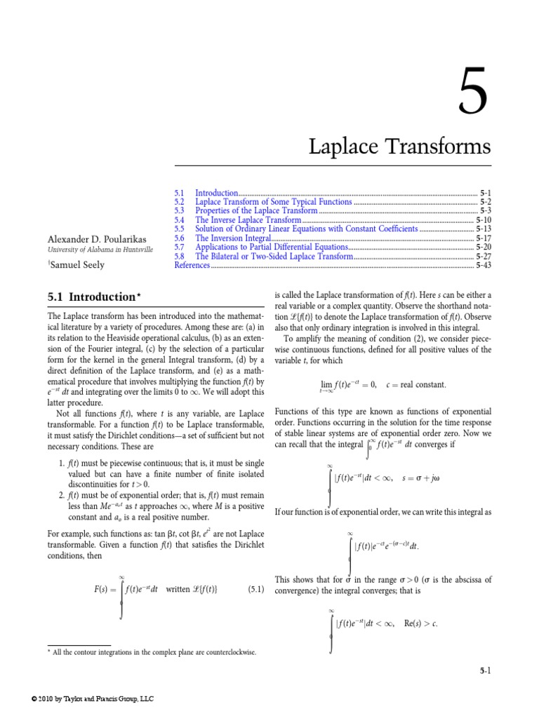 Laplace Transforms | PDF | Laplace Transform | Integral