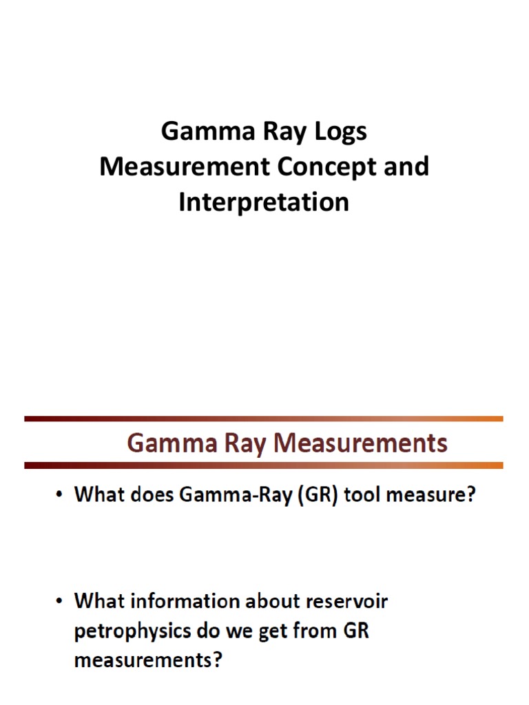 Gamma Ray Logs | PDF