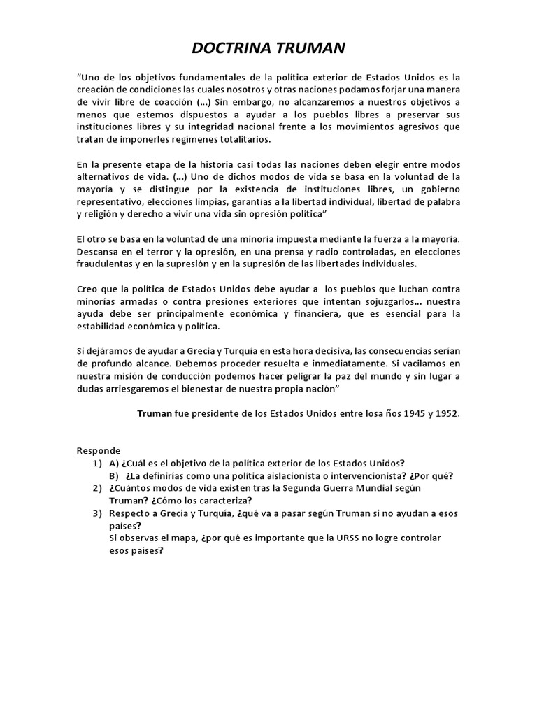Doctrina Truman | PDF
