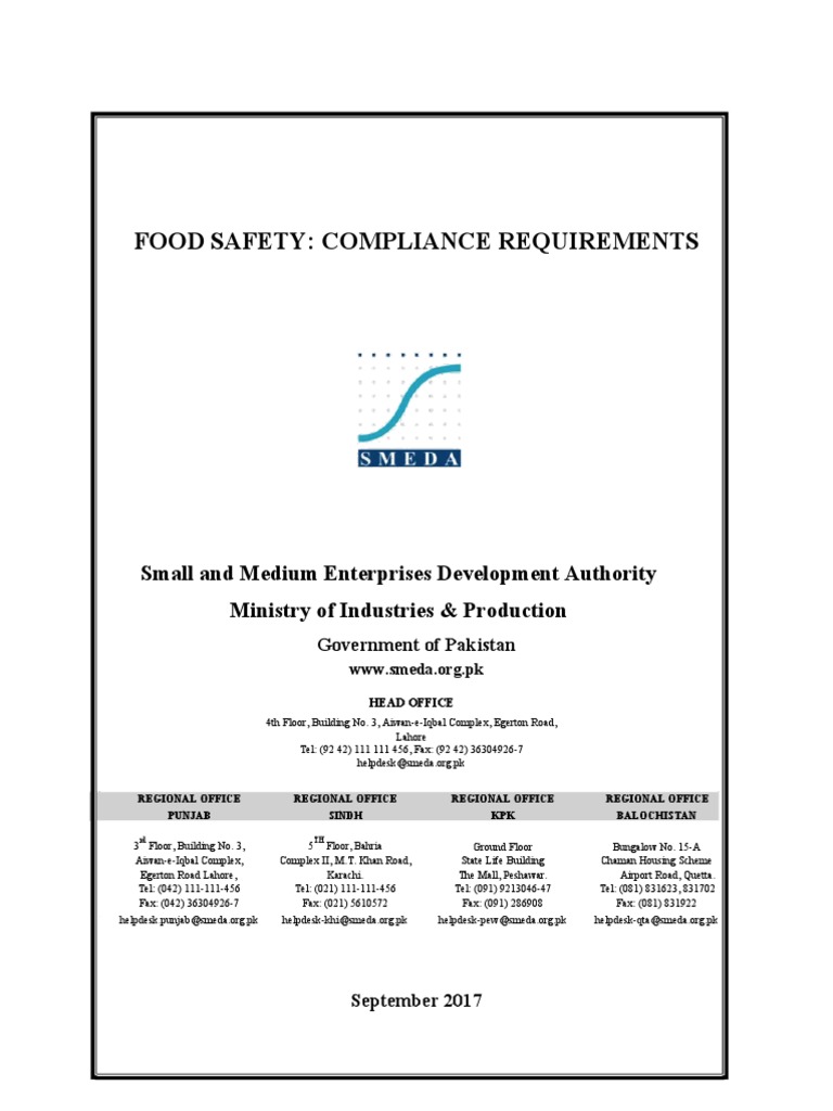 Food Safety Compliance Requirements | PDF | Food Safety | Hygiene