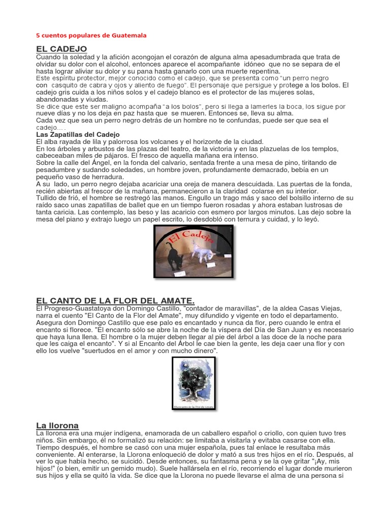 5 Cuentos Populares de Guatemala | PDF | Hernán Cortés | Naturaleza