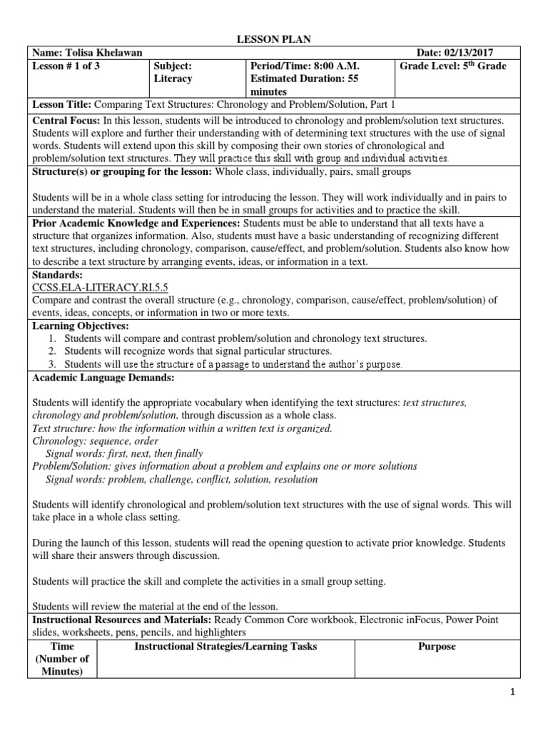 Edtpa Lesson Plans | PDF | Individualized Education Program ...