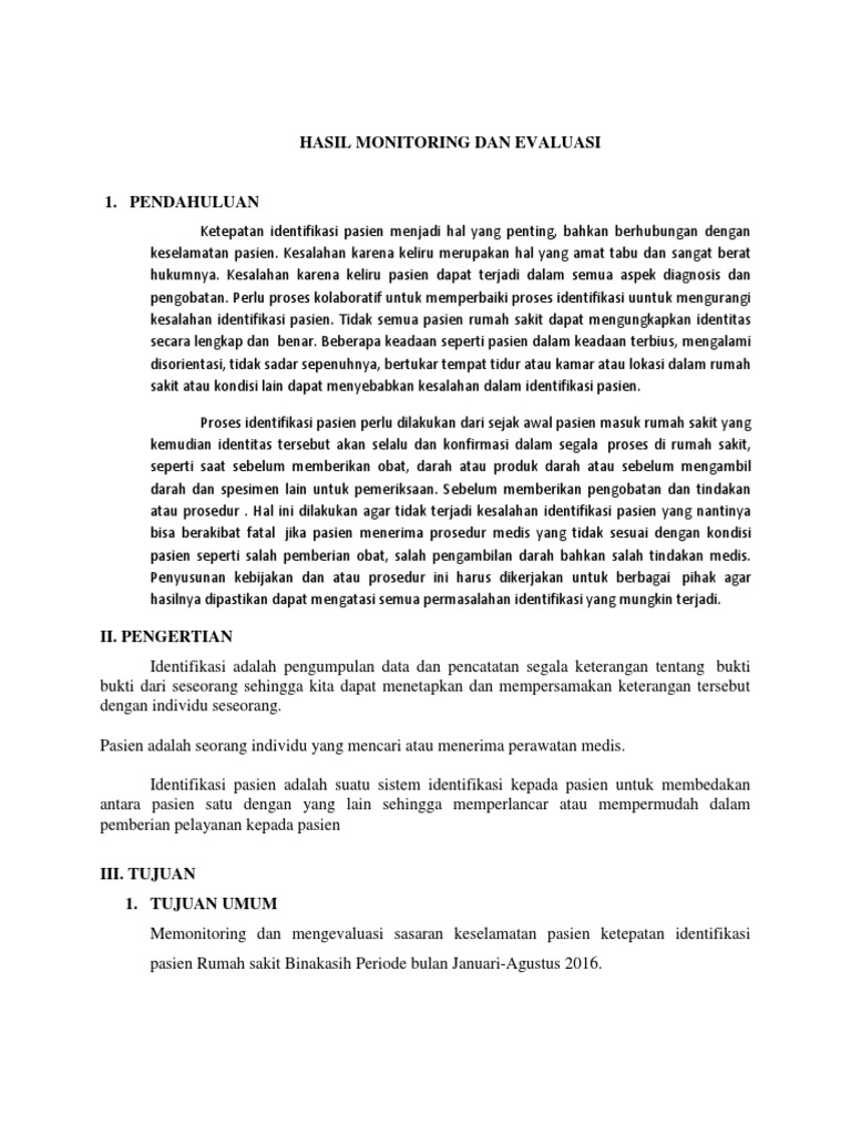 Contoh Laporan Monev SKP | PDF