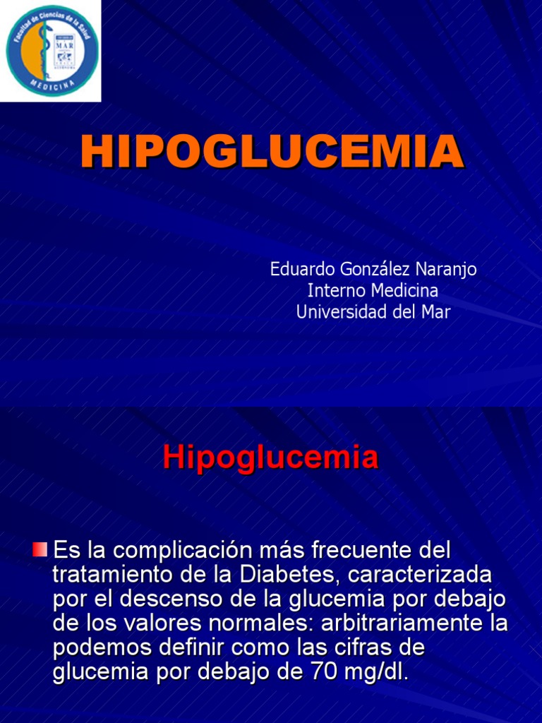 Manejo de Hipoglucemia Severa en Diabetes | PDF | Hipoglucemia ...