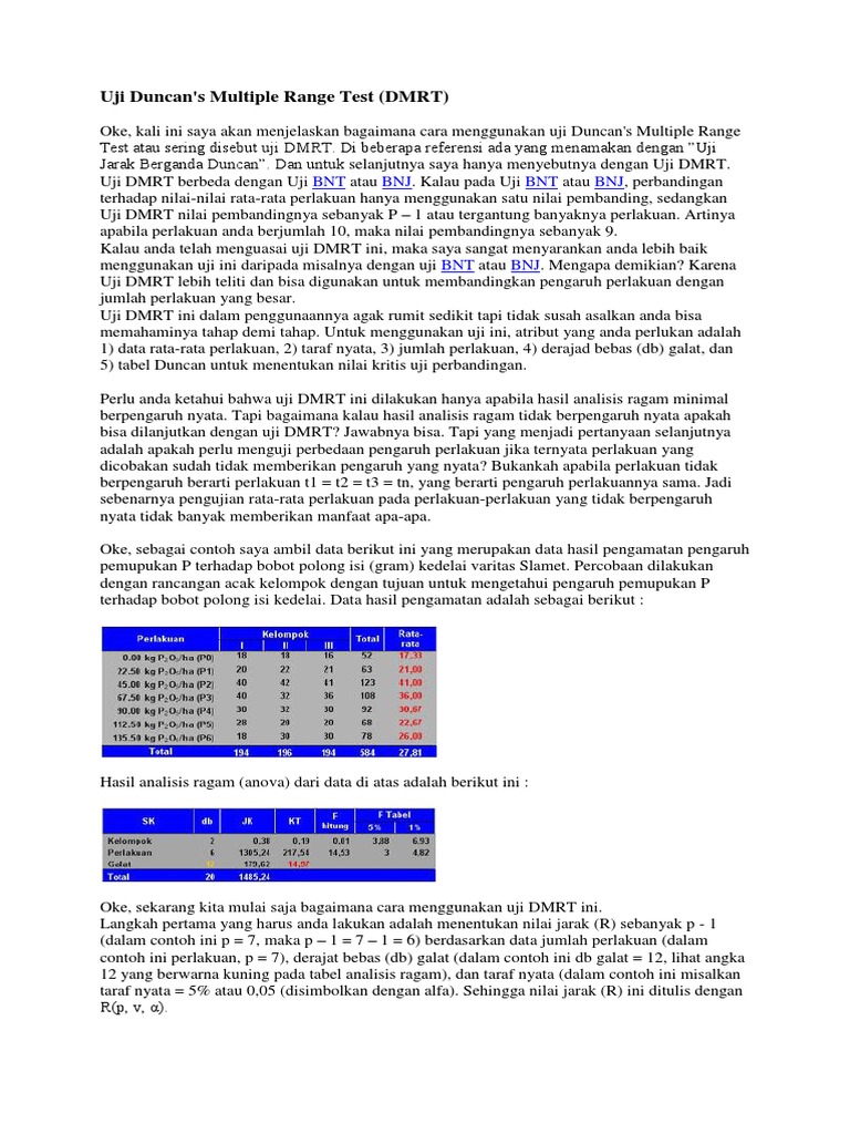 Uji Duncan | PDF