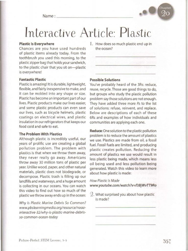 Interactive Article Plastic | PDF | Reuse | Plastic