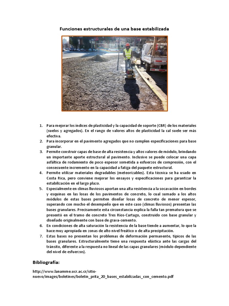 Funciones Estructurales de Una Base Estabilizada | PDF
