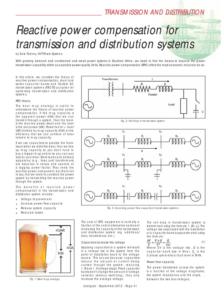 Reactive power compensation for transmission and distribution systems ...