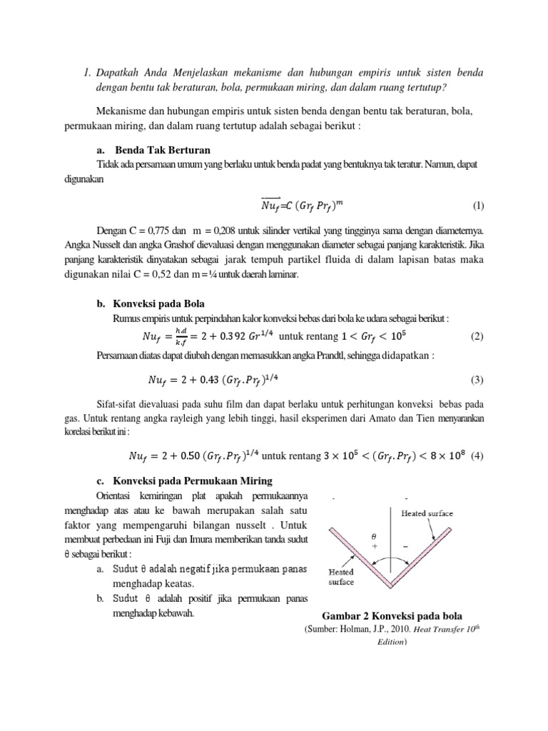 Jawaban 5 (Konveksi Alami) Dan 2,3,4 B Dan 2C (Konveksi Paksa) | PDF