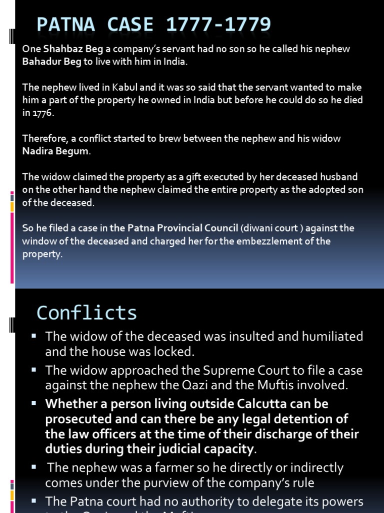 PATNA CASE 1777-1779: Bahadur Beg To Live With Him in India | PDF | Arrest Warrant | Public Law