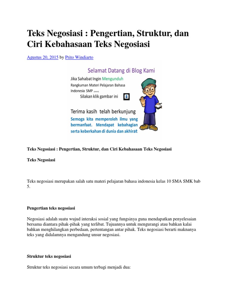Teks Negosiasi | PDF