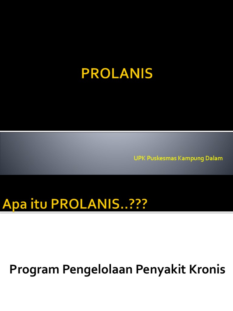 PROLANIS Powerpoint | PDF