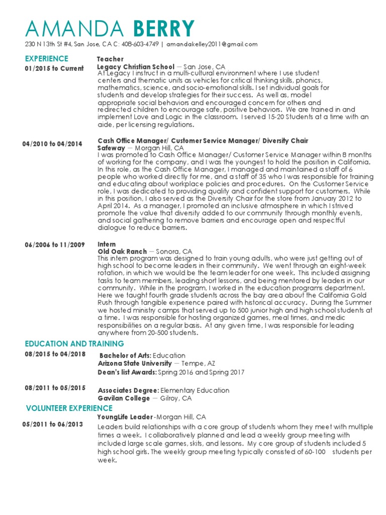 Tfa Resume | PDF | California | Students