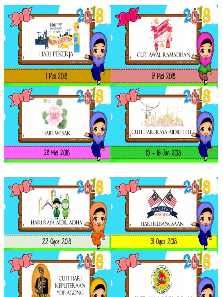 Label Cuti 2018 | PDF