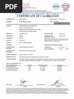 Pressure Gauge Calibration Certificate | PDF