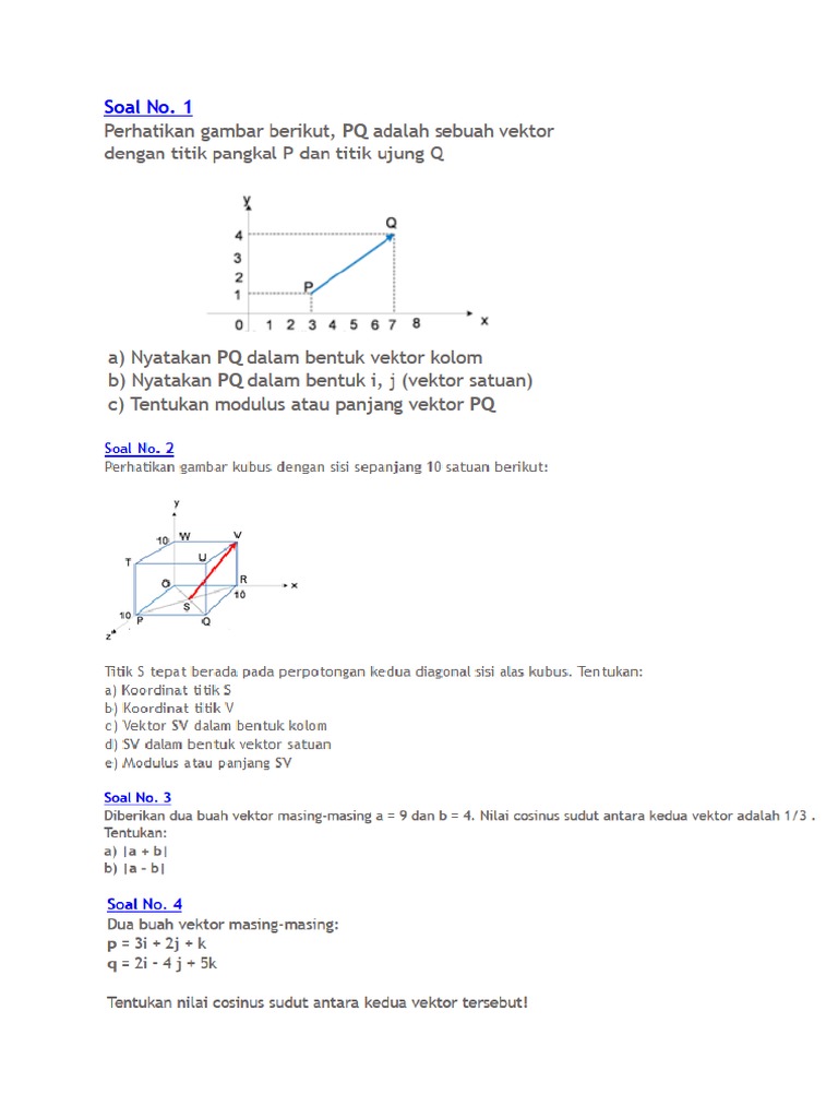 Soal Lat. Vector | PDF