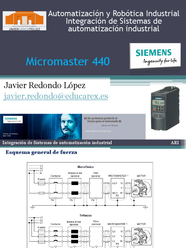 Manual Completo Micromaster 440 | PDF | Automatización | Ingenieria ...