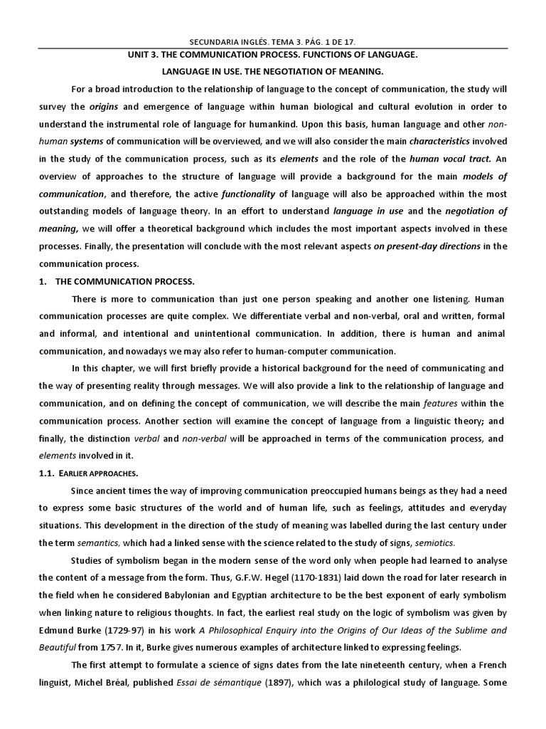 Oposiciones Secundaria Inglés Tema 3 | PDF | Linguistics | Communication