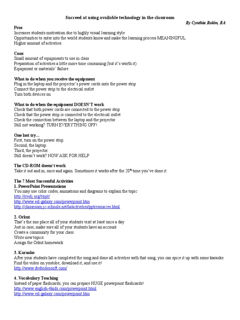 Handout | PDF | Worksheet | Learning