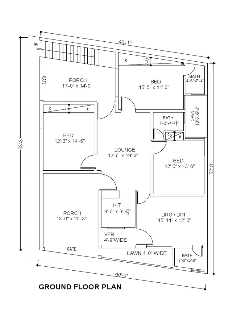 8 Marla House Plan | PDF