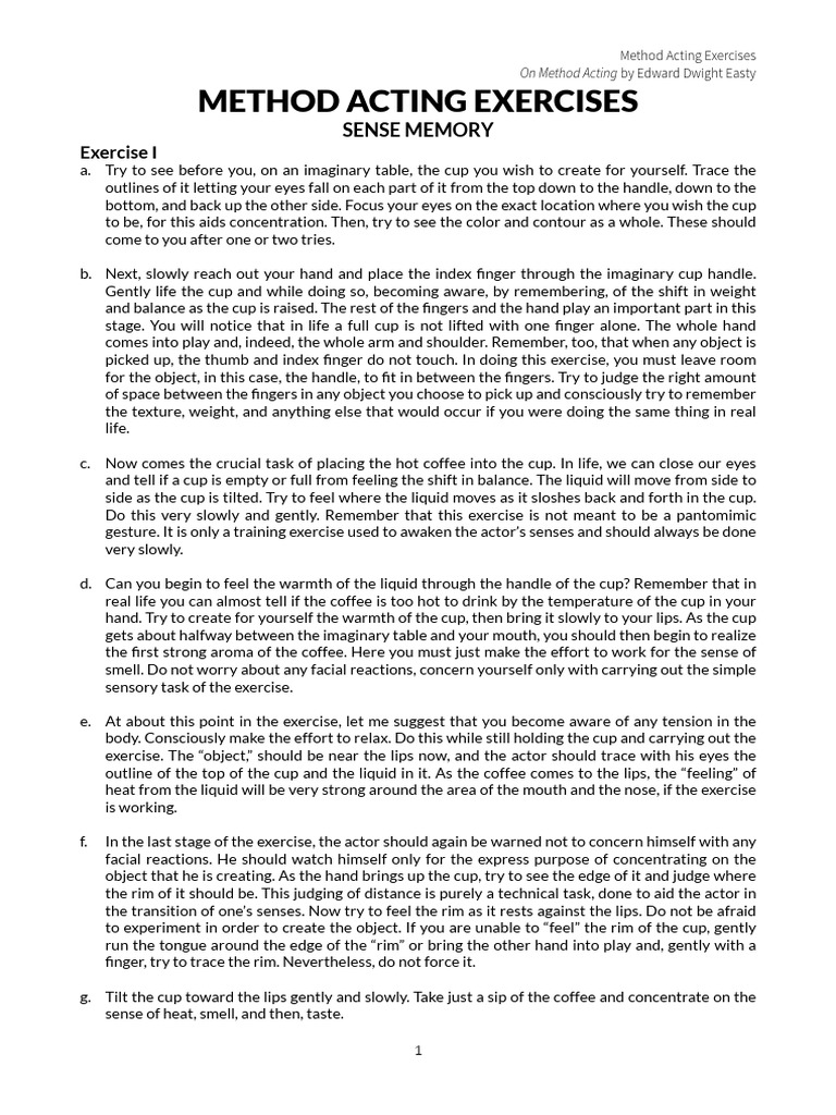 Method Acting Exercises | Senses | Perception