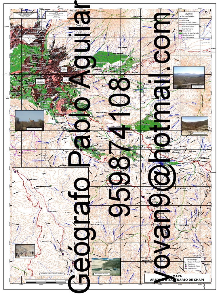 Mapa Topográfico Al Santuario de Chapi | PDF | Geodesia | Datos geográficos e información
