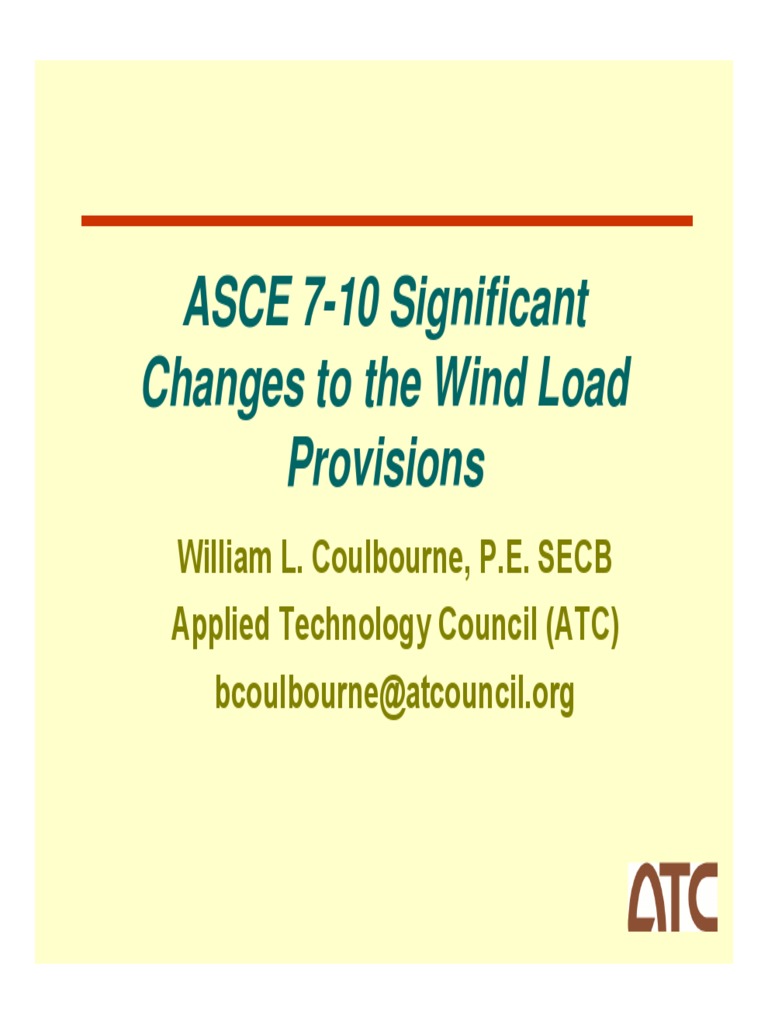 ASCE 7-10 Significant Changes To The Wind Load Provisions | PDF | Wind ...