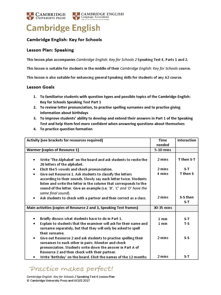 Ket Speaking Sample Part 2 | PDF | Question | English Language