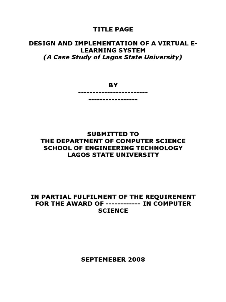 Design and Implementation of A Virtual E-Learning System | PDF ...