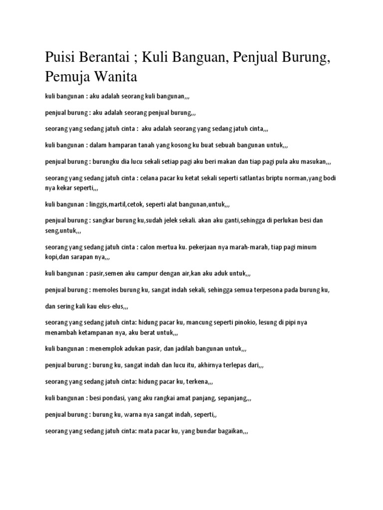 Puisi Berantai | PDF